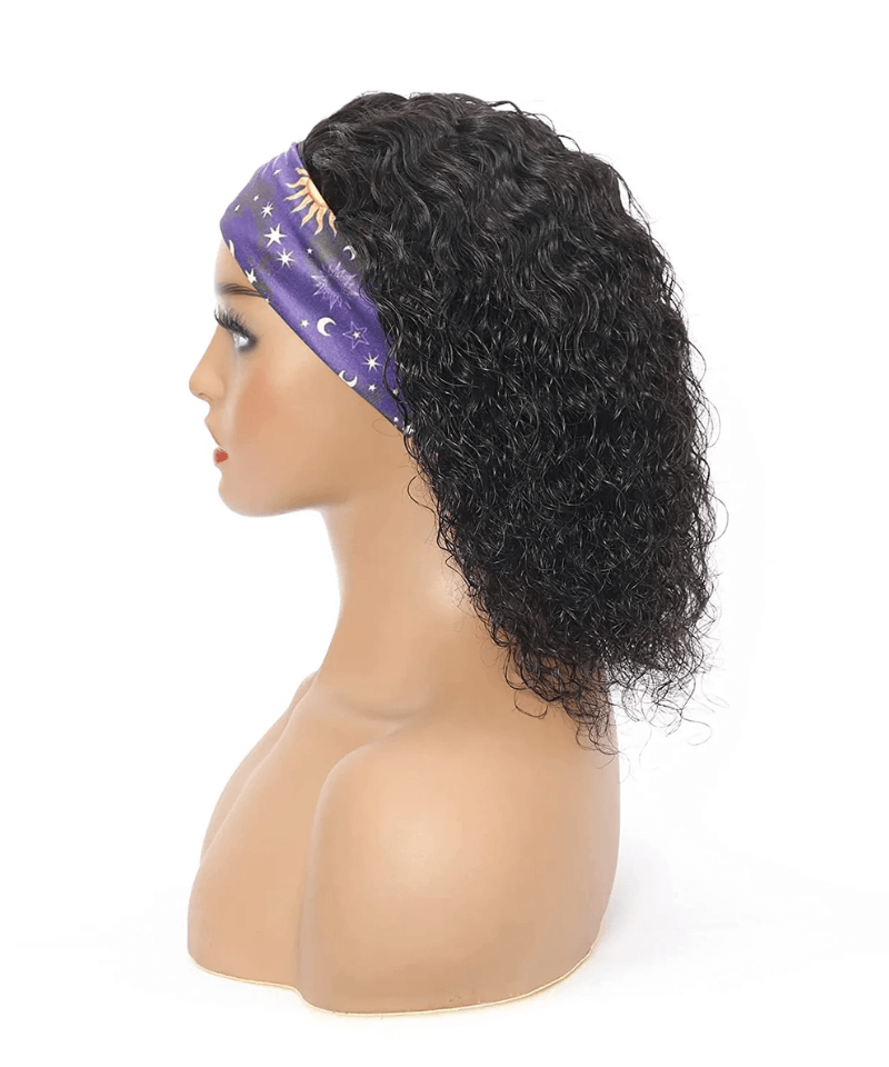 Perruque cheveux humain avec bandeau - Pas cher