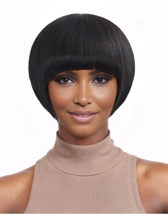 Perruque Courte Non Lace en Cheveux Naturels